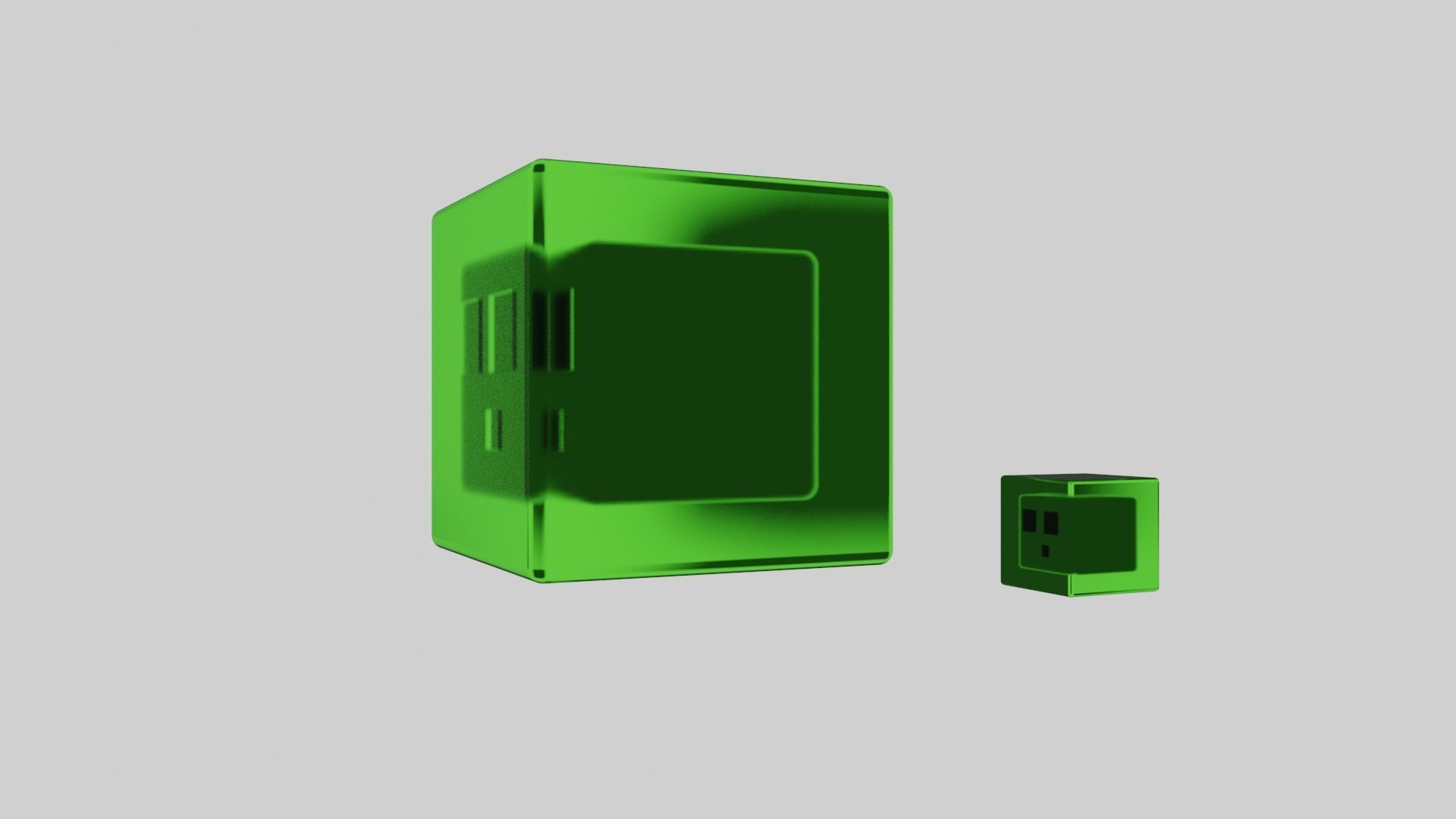 Minecraft Slime Jumping Animation free VR / AR / low-poly 3D model ...