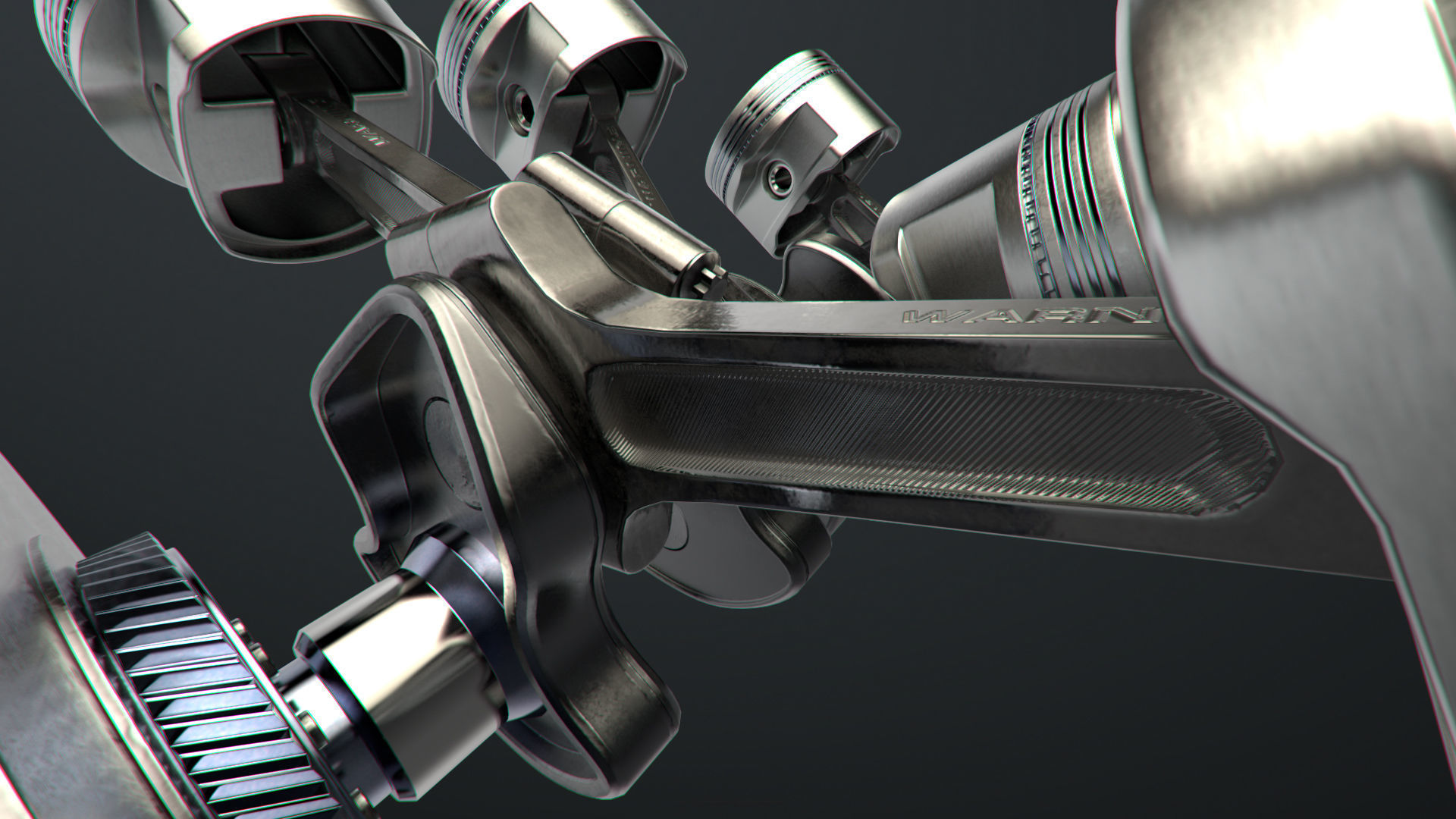 V6 Engine Working Animated 3D model animated rigged | CGTrader