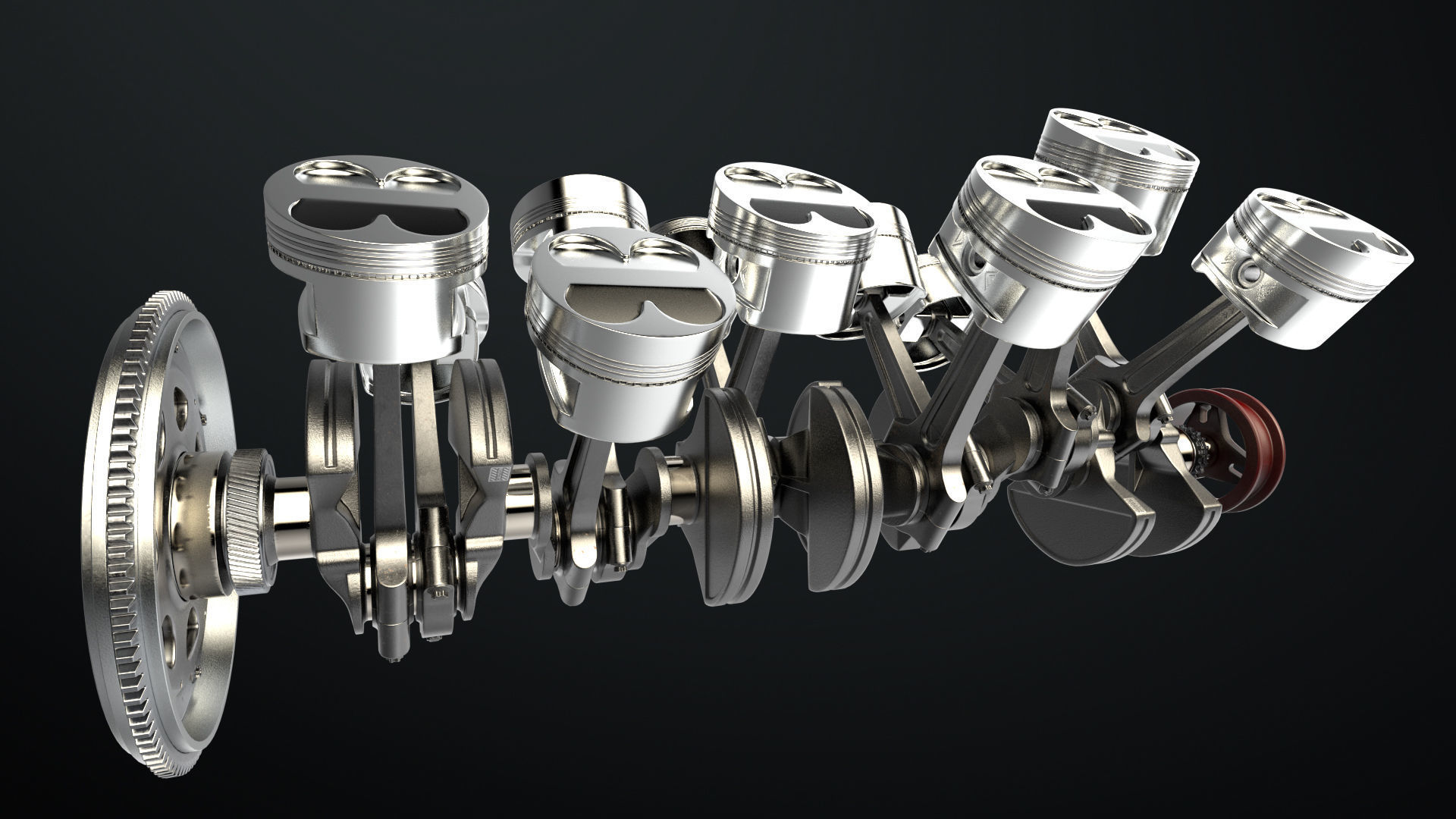 W12 Engine Working Animated 3D model animated rigged | CGTrader