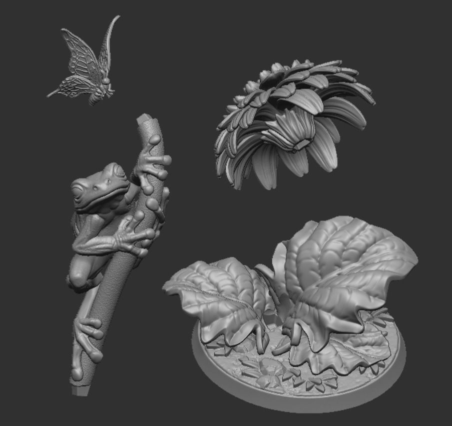 Frog Romantic 3D model 3D printable | CGTrader