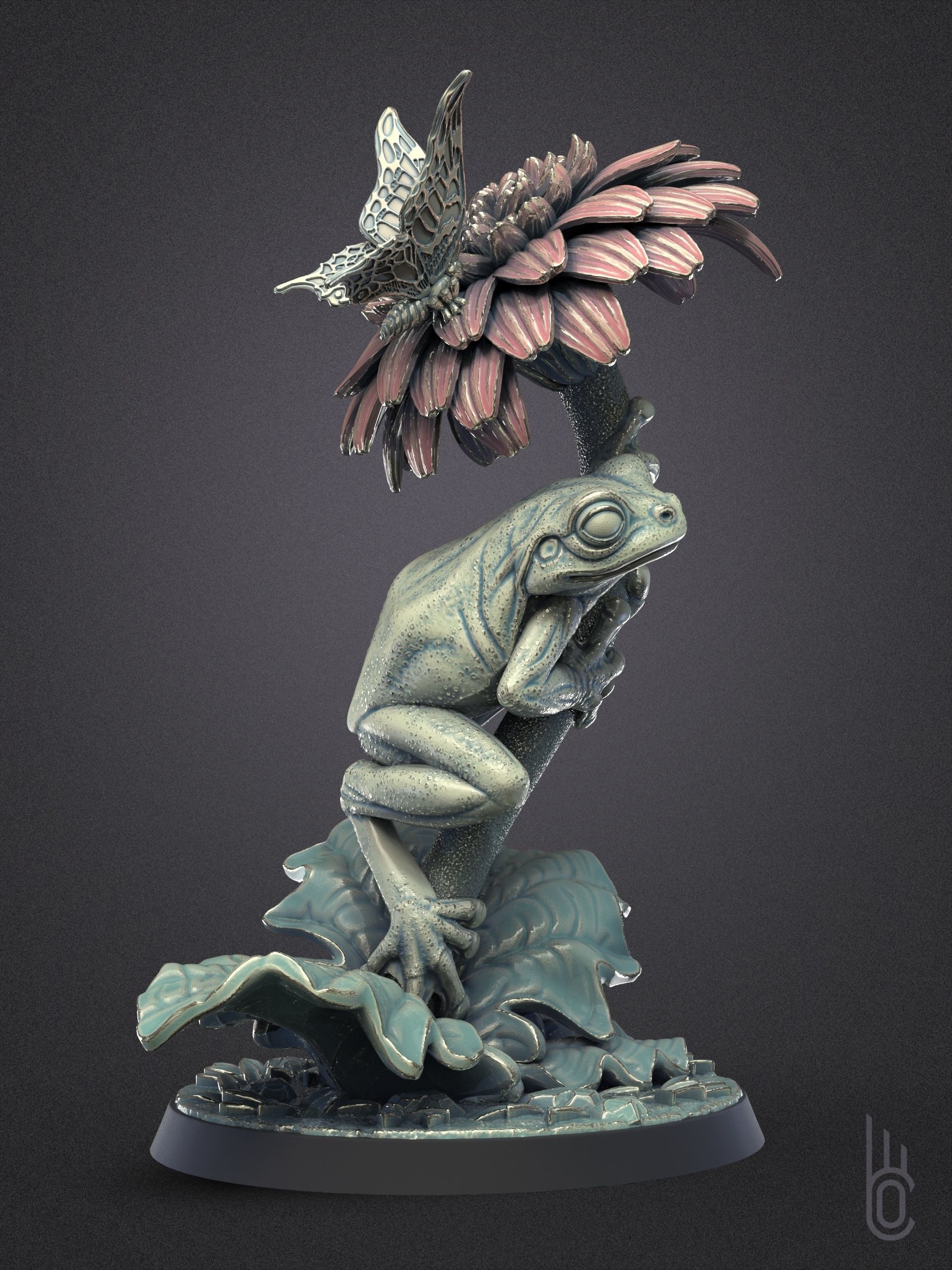 Frog Romantic 3D model 3D printable | CGTrader
