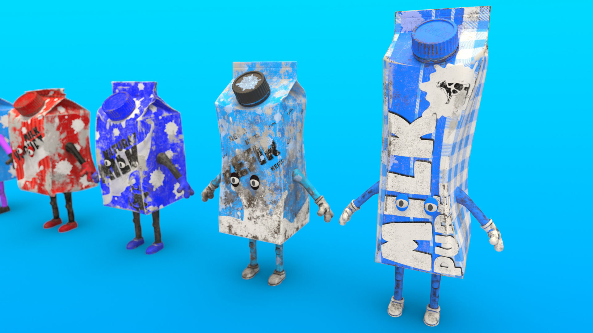 Cartoon Characters Dirt 3D model rigged | CGTrader