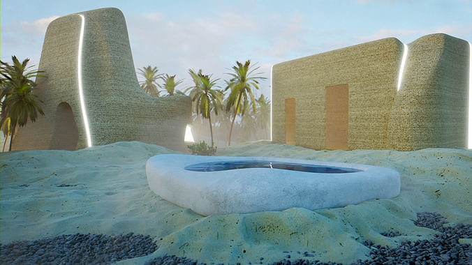 3D model Sci Fi Desert Villa VR / AR / low-poly | CGTrader