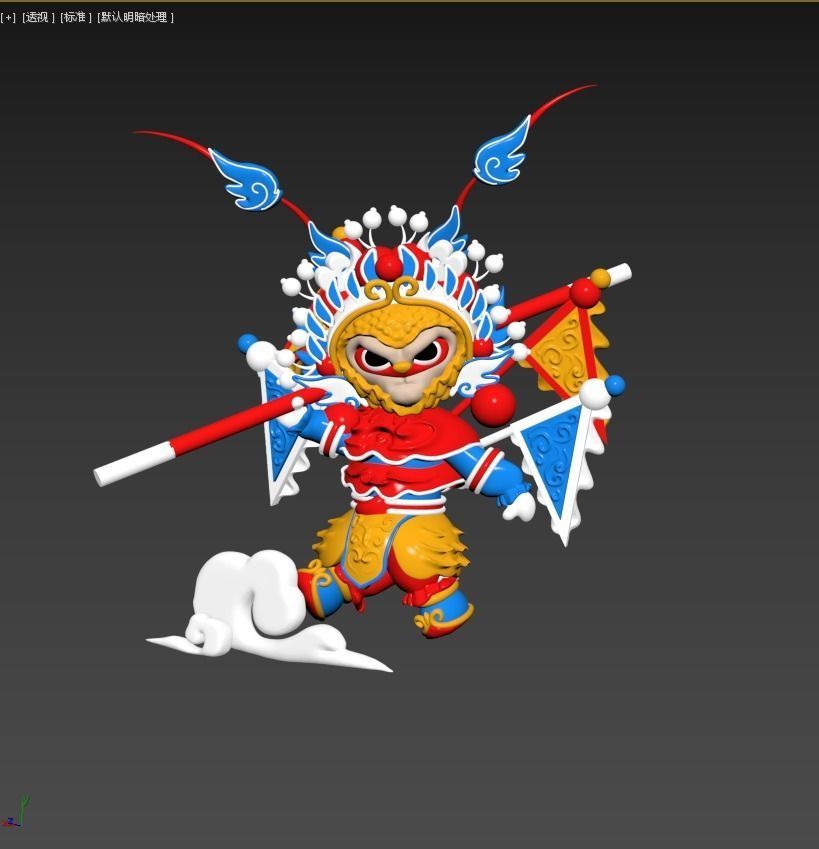 Chinese Peking Opera cartoon monkey monkey monkey monkey king 3D model ...
