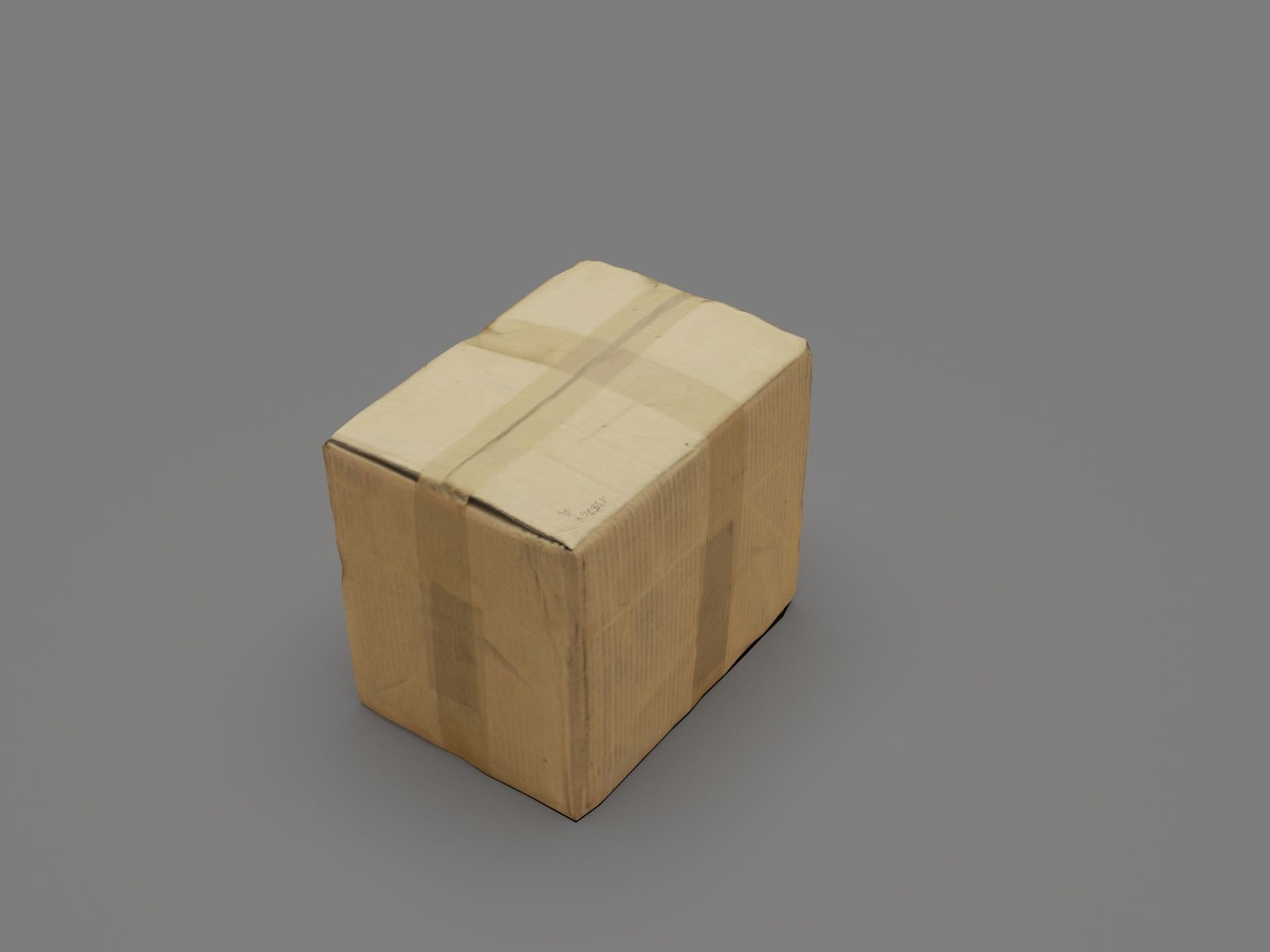 3D model Cardboard box with labels VR / AR / low-poly | CGTrader