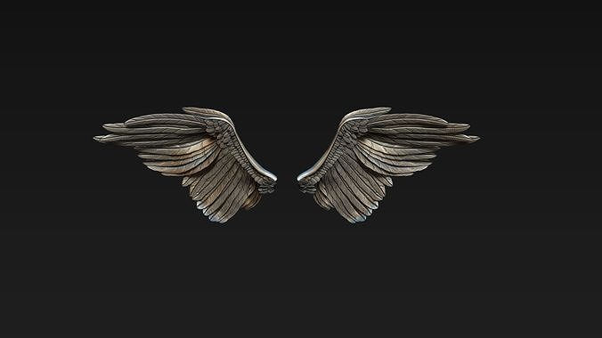 3D model Wings 3d model high poly and low poly VR / AR / low-poly ...