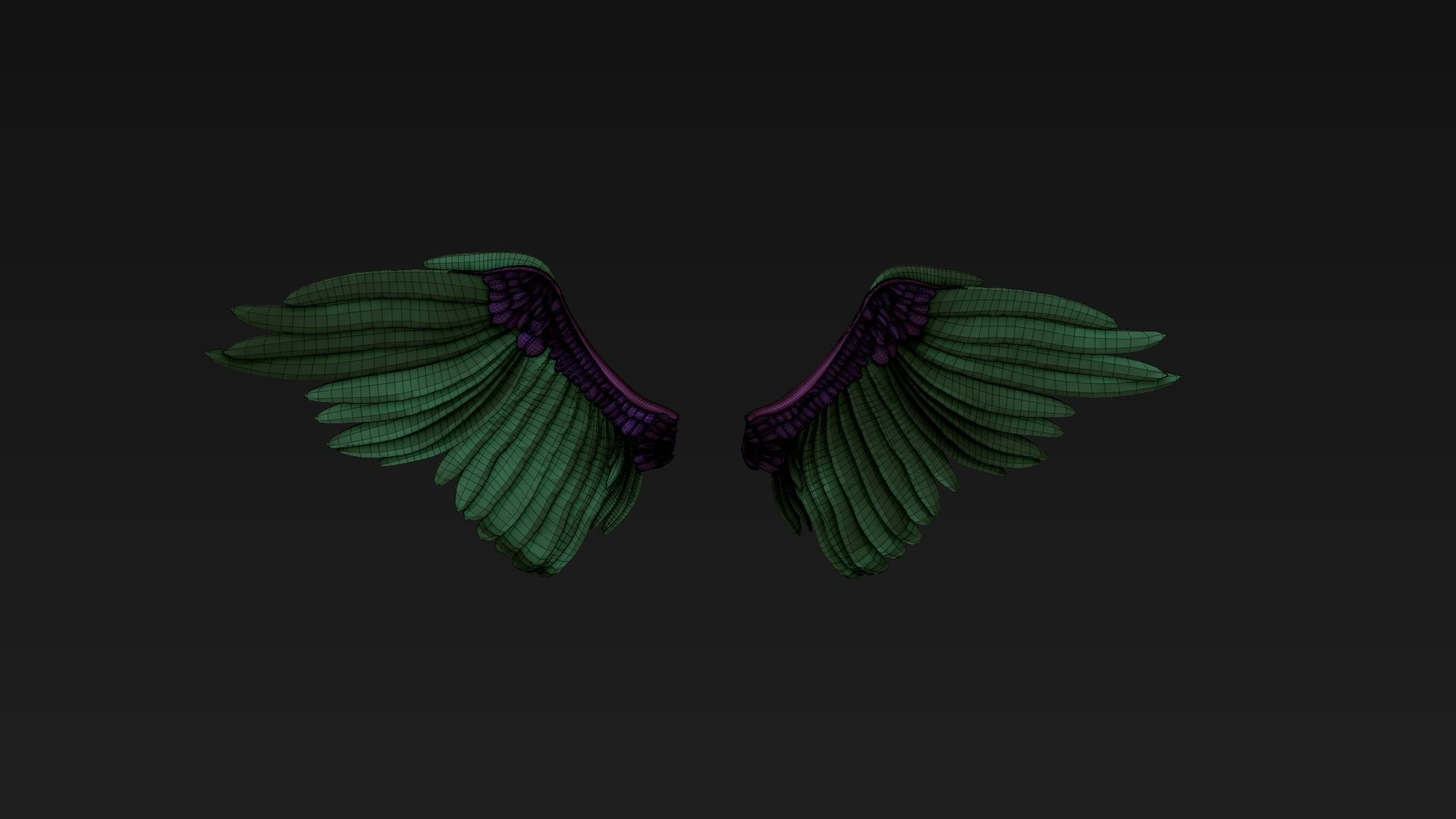 3D model Wings 3d model high poly and low poly VR / AR / low-poly ...