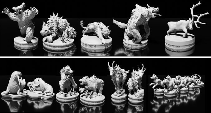 Arctic Creatures Miniature set 3D model 3D printable | CGTrader
