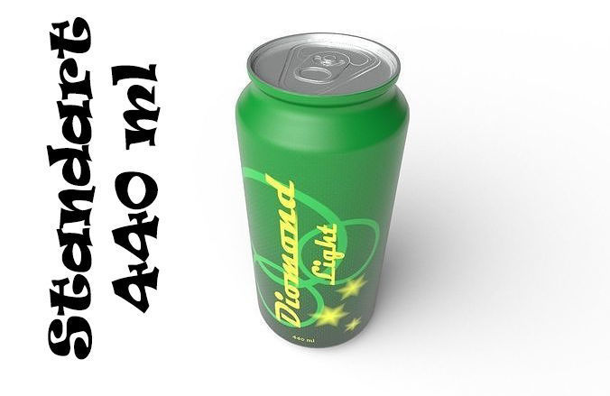 3D model Drink Can Standart 440 ml VR / AR / low-poly | CGTrader