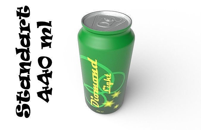 3D model Drink Can Standart 440 ml VR / AR / low-poly | CGTrader