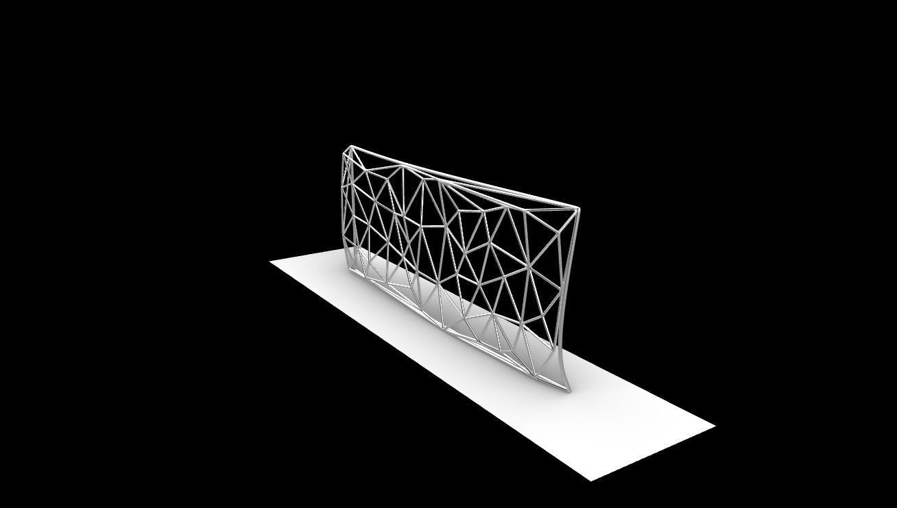 Triangulated Wall random points v3 3D model | CGTrader