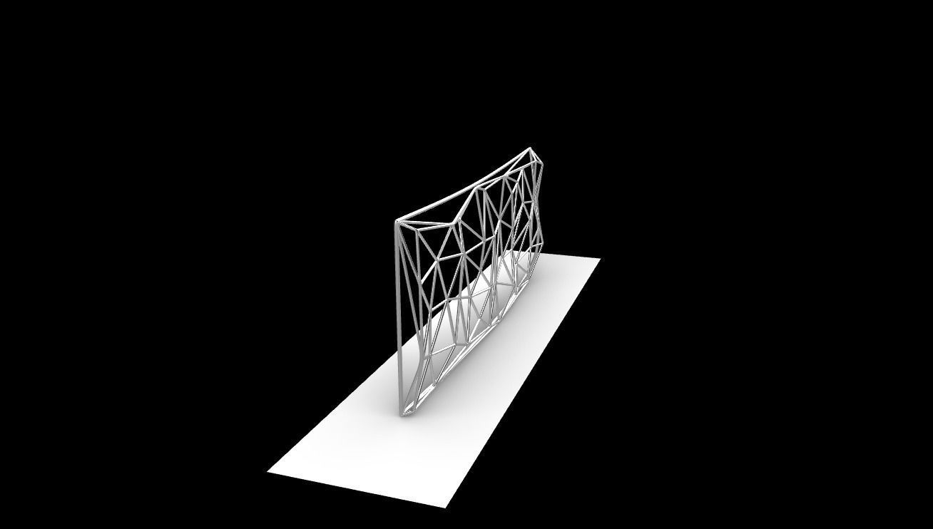 Triangulated Wall random points v3 3D model | CGTrader