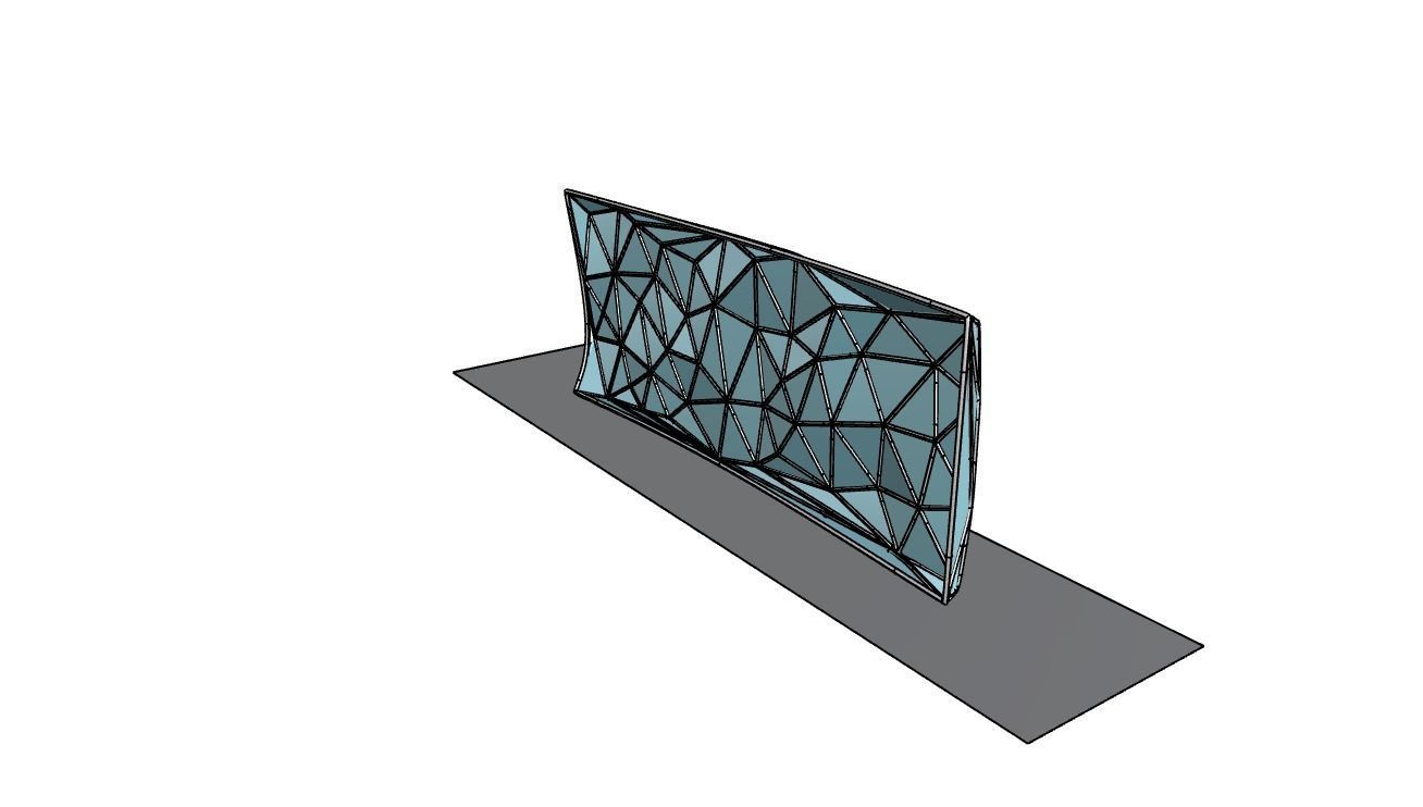 Triangulated Wall random points v3 3D model | CGTrader