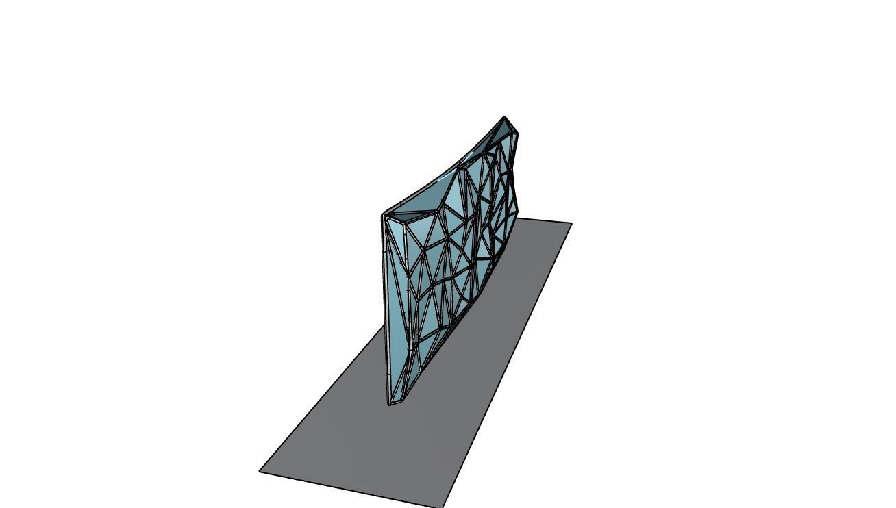 Triangulated Wall random points v3 3D model | CGTrader