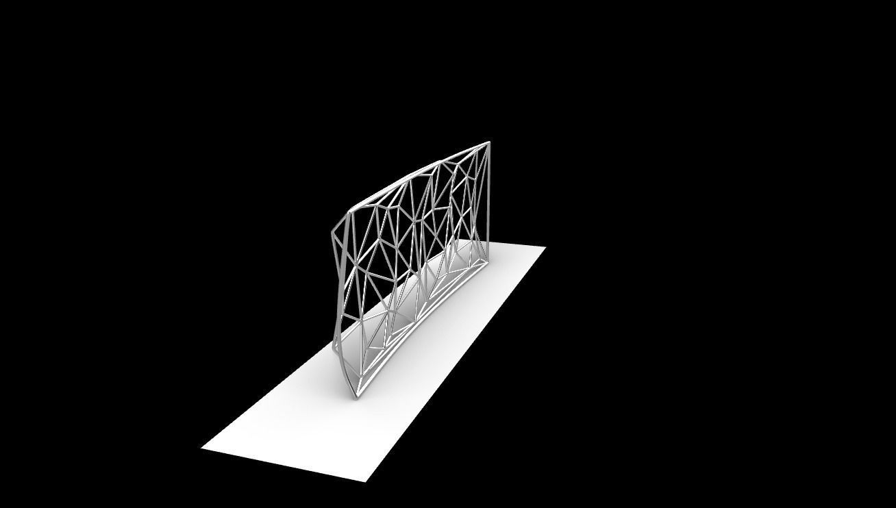 Triangulated Wall random points v3 3D model | CGTrader