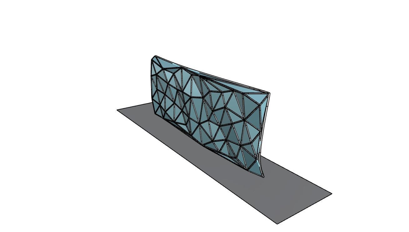Triangulated Wall random points v3 3D model | CGTrader