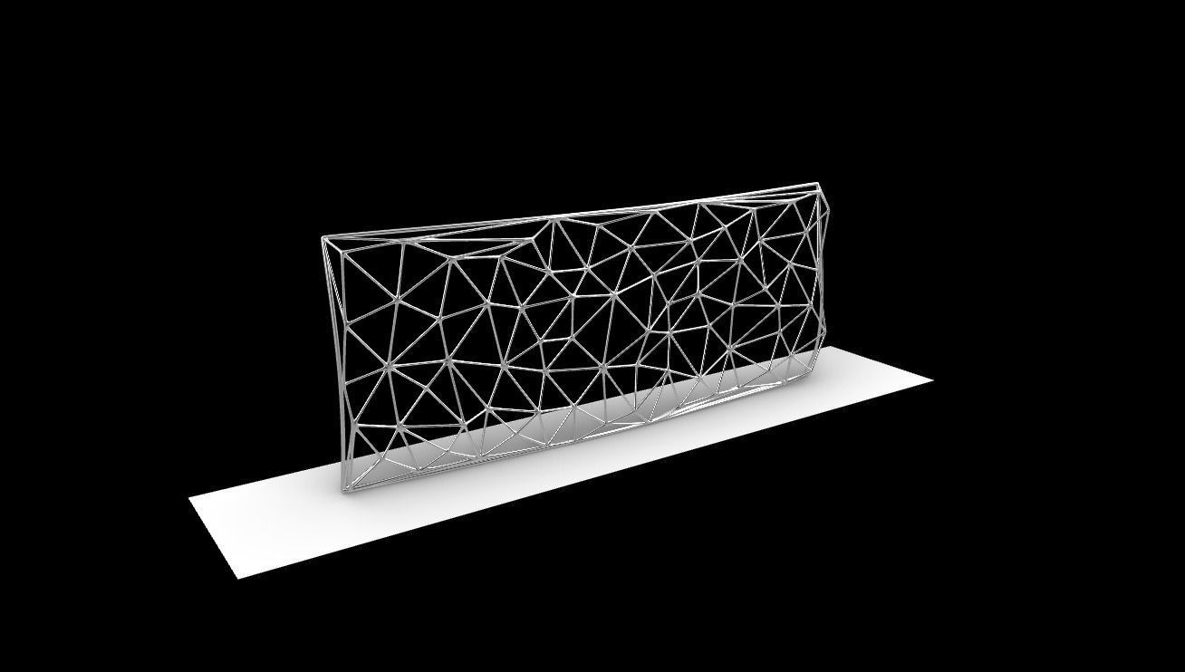 Triangulated Wall random points v4 3D model | CGTrader