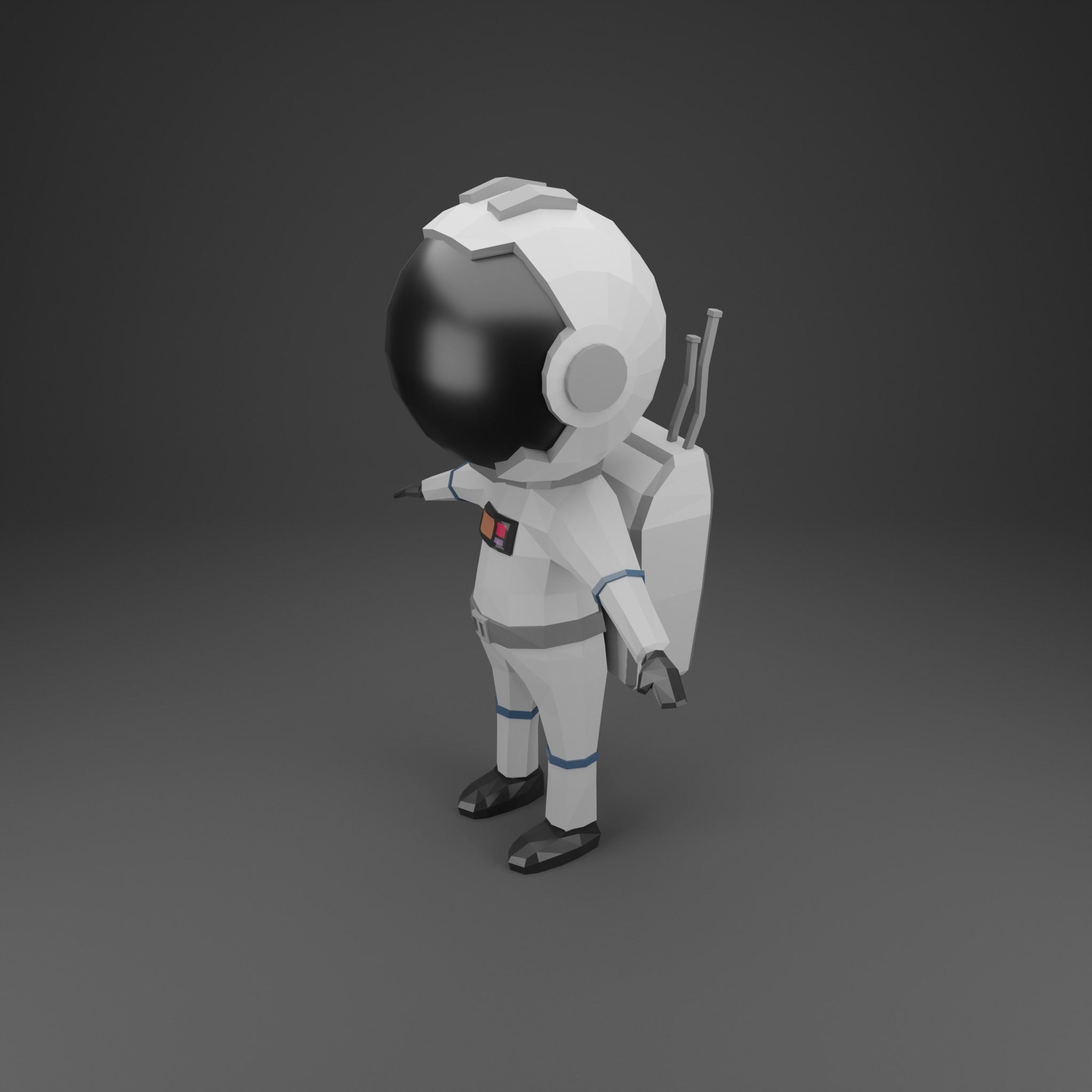 Low poly astronaut free VR / AR / low-poly 3D model rigged | CGTrader