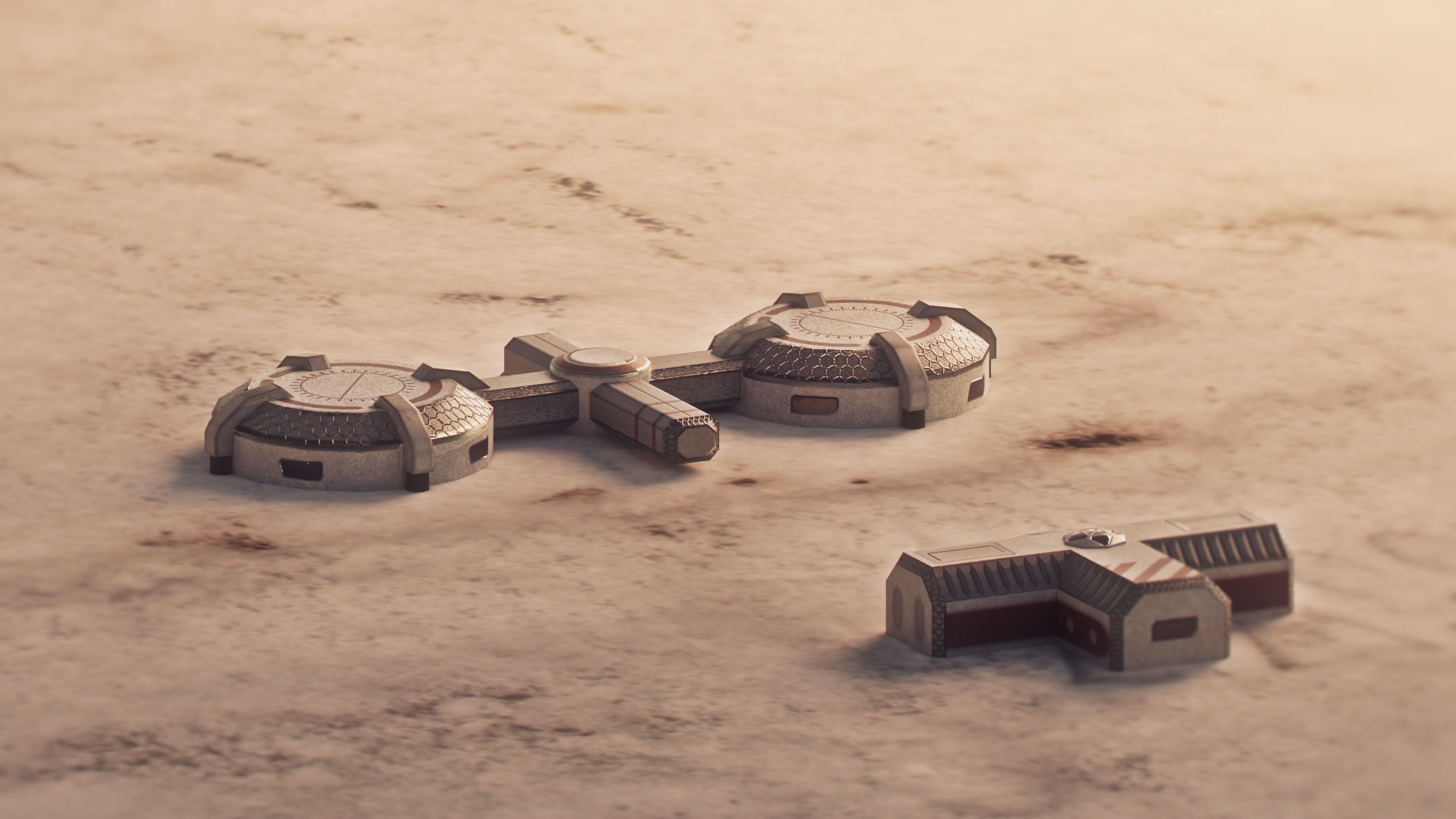 Space base buildings 3D Model Collection | CGTrader