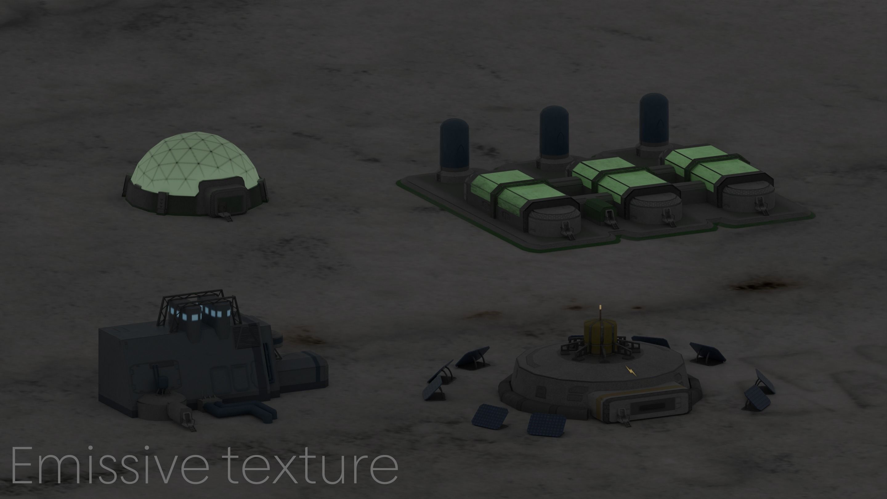 Space base buildings 3D Model Collection | CGTrader