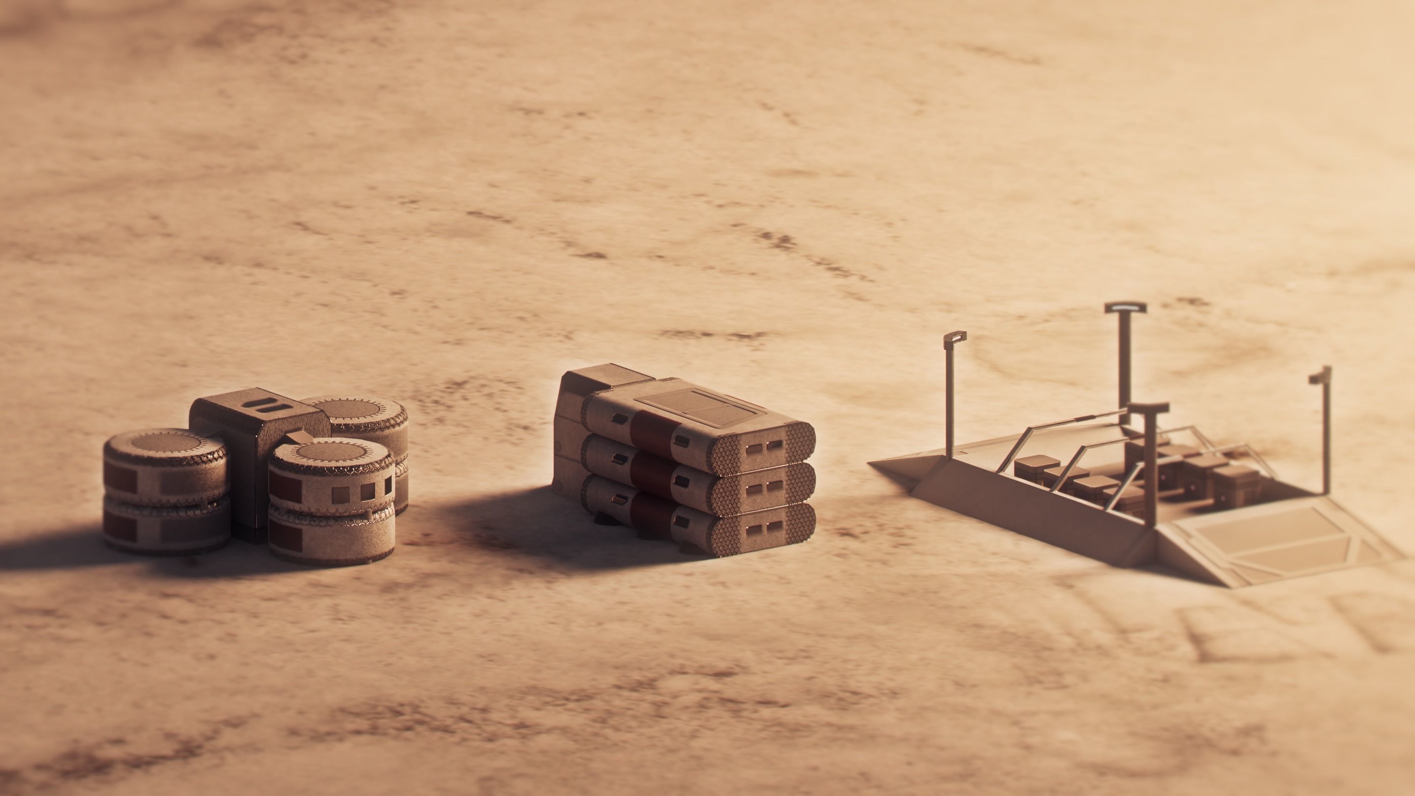 3D Model Collection Space base buildings VR / AR / low-poly | CGTrader