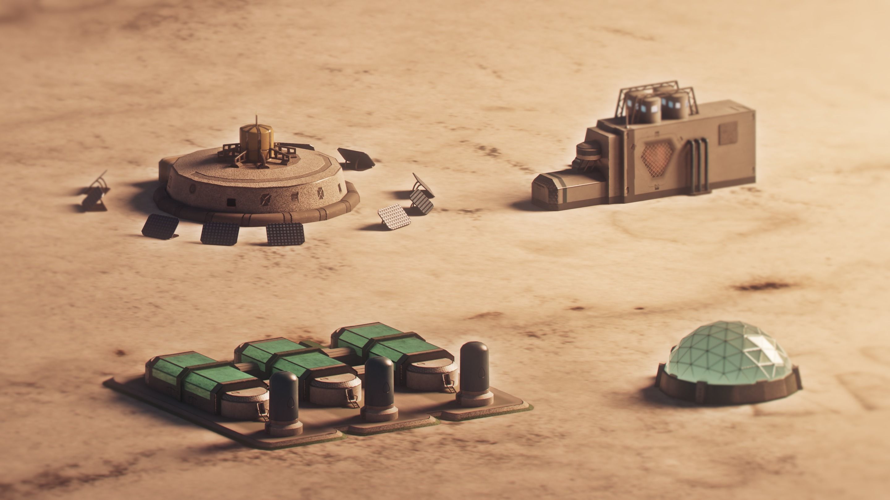 Space base buildings 3D Model Collection | CGTrader