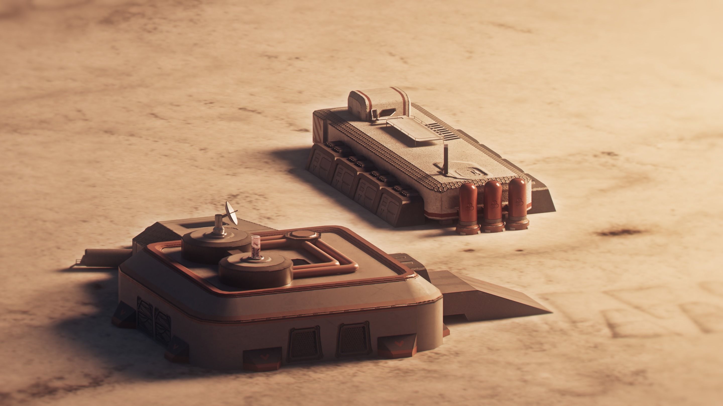 3D Model Collection Space base buildings VR / AR / low-poly | CGTrader