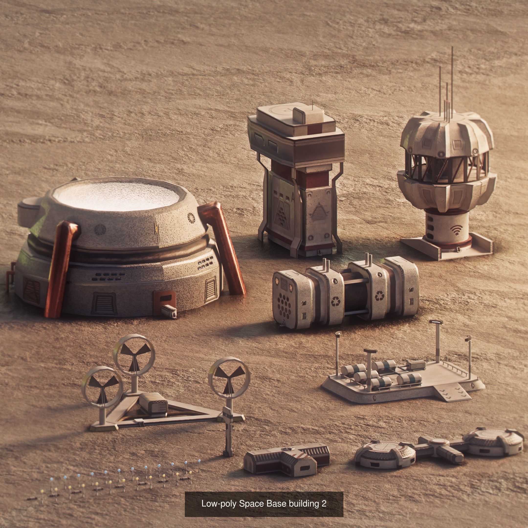 Space base buildings 3D Model Collection | CGTrader