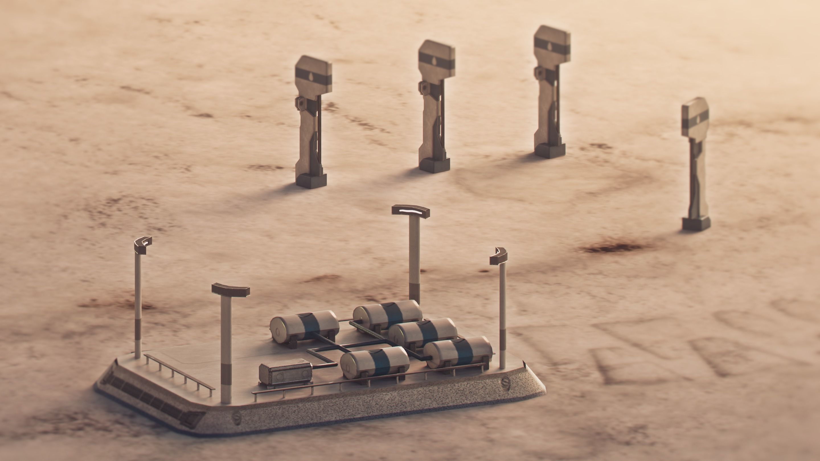 Space base buildings 3D Model Collection | CGTrader