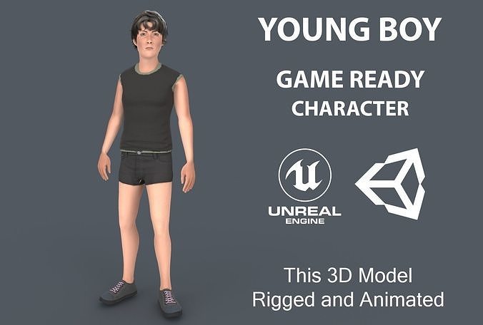 3D model Young Boy VR / AR / low-poly | CGTrader
