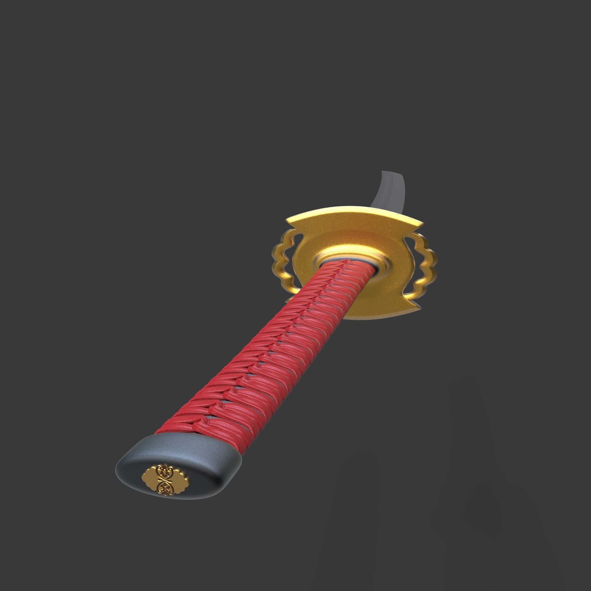 Shinigami Katana Sword - Japanese Samurai Sword 3D model 3D printable | CGTrader