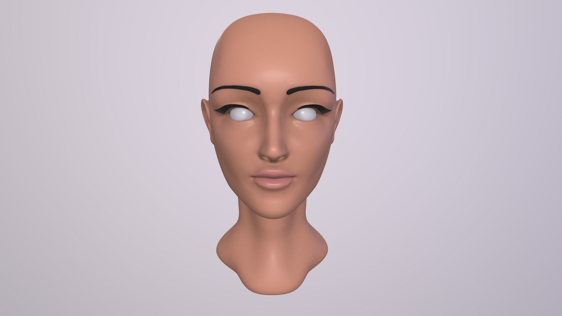 3D model Female Head Base mesh VR / AR / low-poly | CGTrader