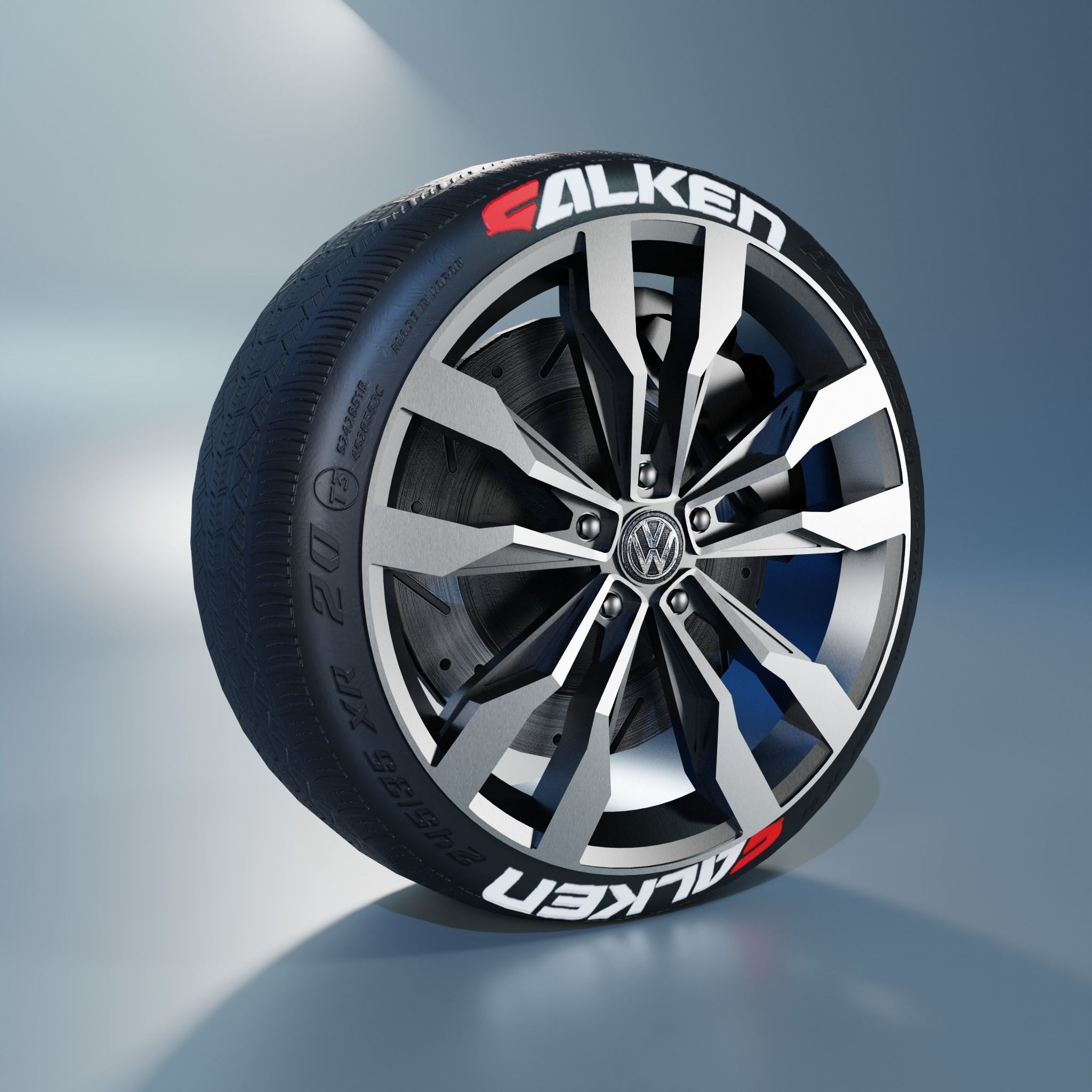 3D model Volkswagen Tiguan Wheel VR / AR / low-poly | CGTrader