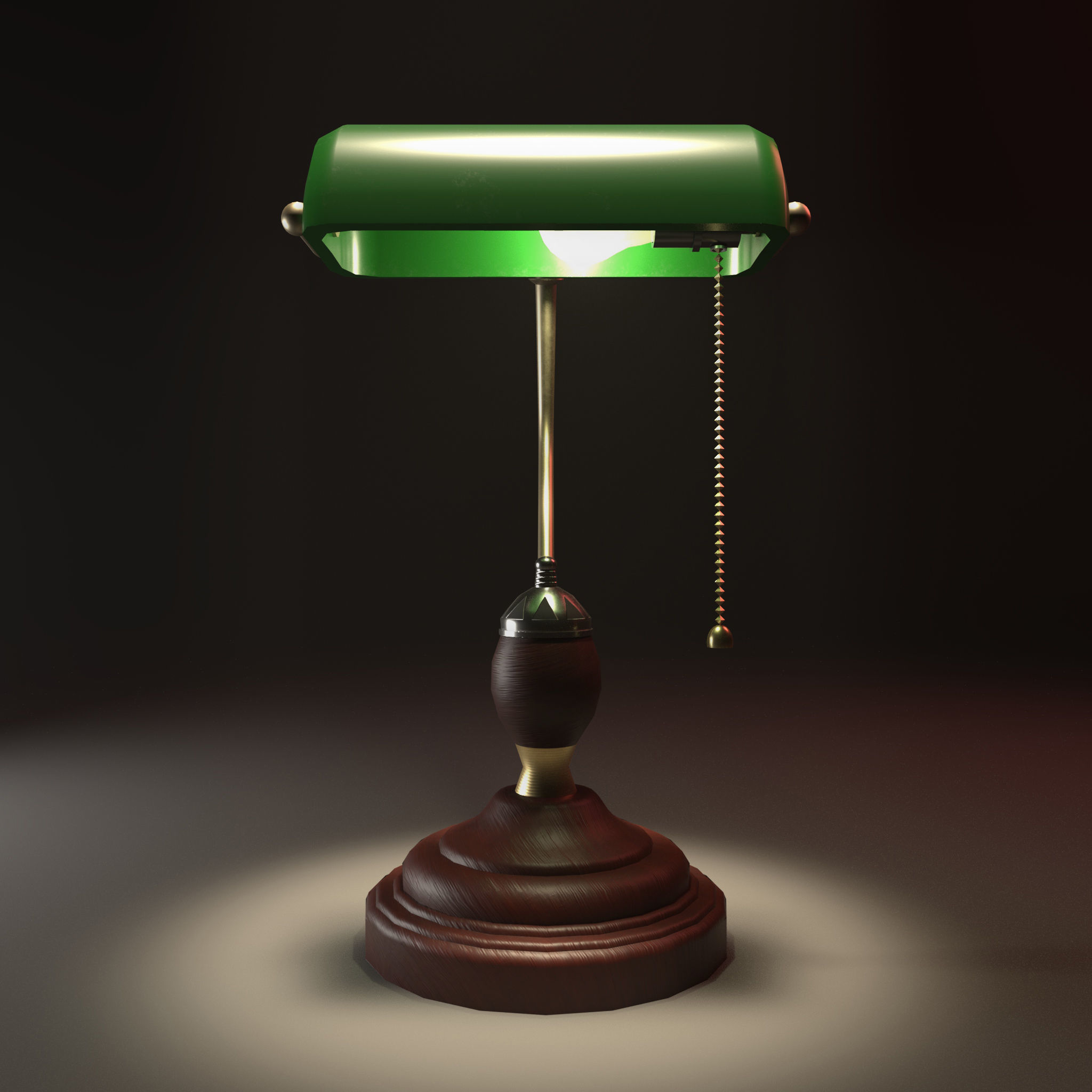 Banker Lamp Low Poly free VR / AR / low-poly 3D model | CGTrader