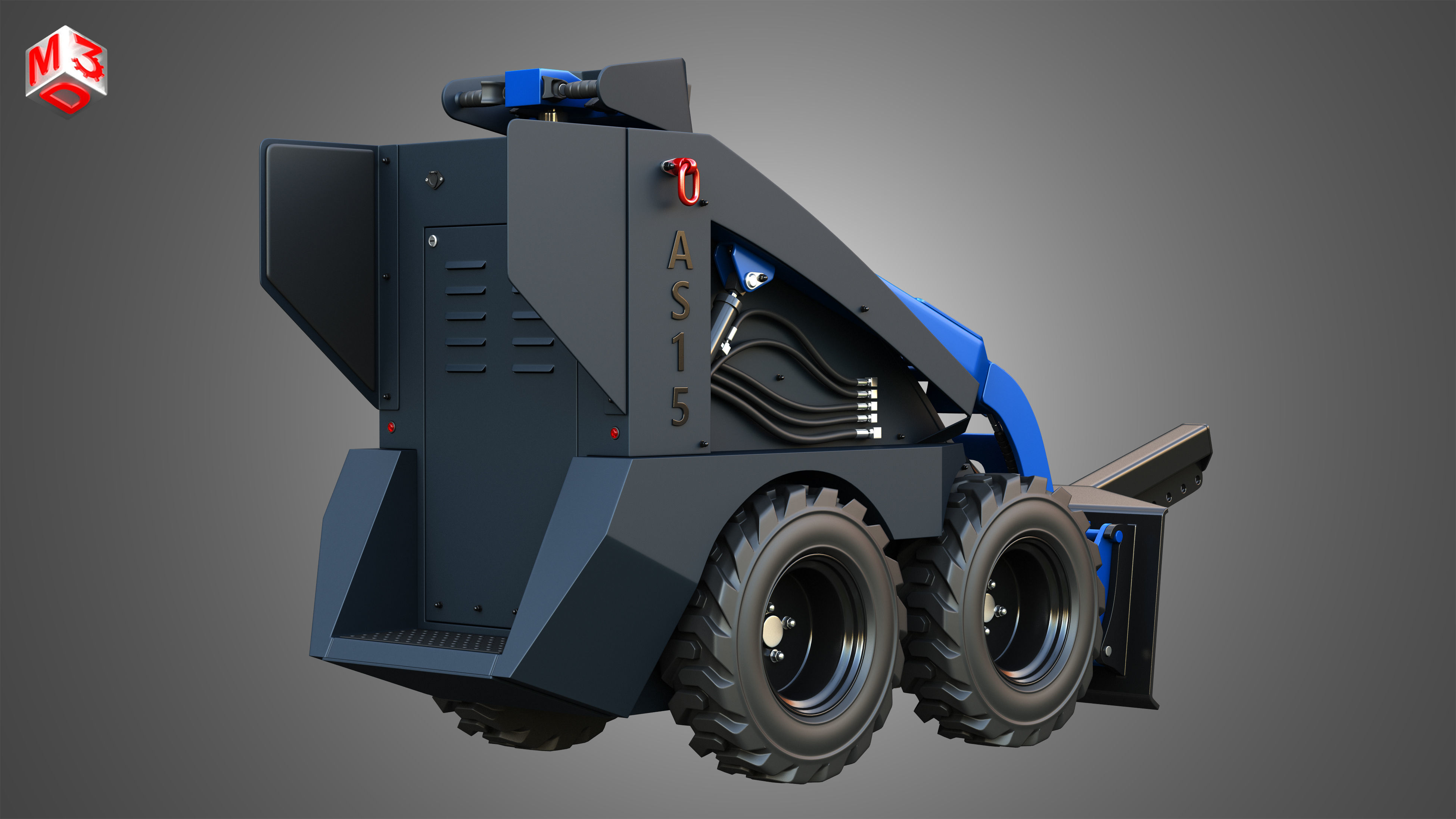 AS15 - Mini Skid Steer - Lifting Arm 3D model | CGTrader