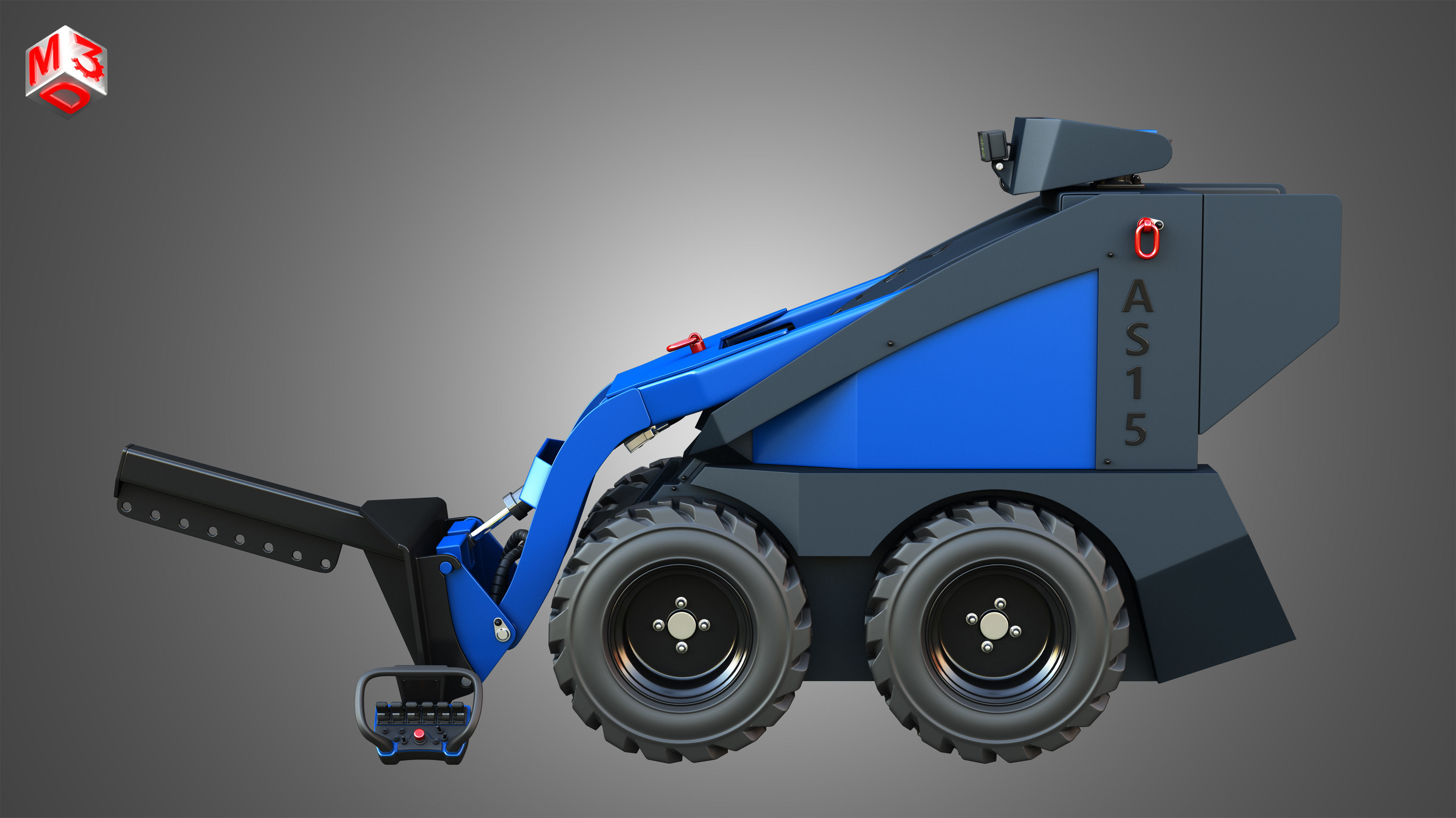 AS15 - Mini Skid Steer - Lifting Arm 3D model | CGTrader