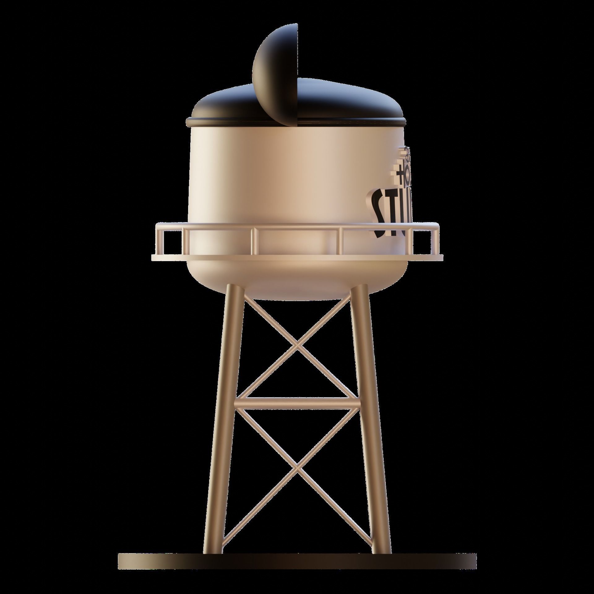 Earfull tower Hollywood Studios water tower 3D model 3D printable ...