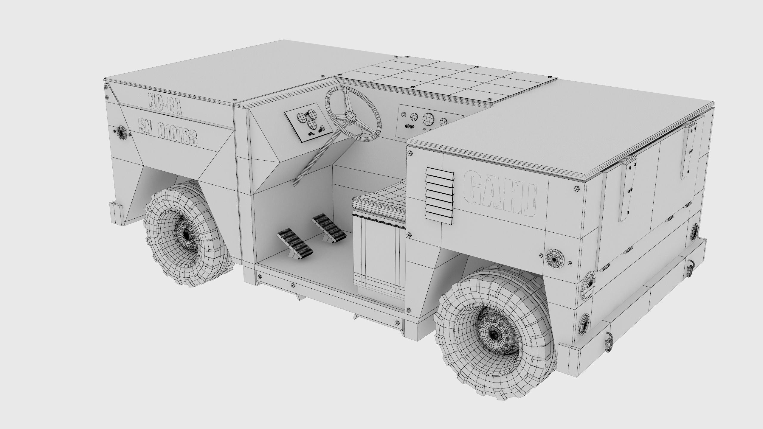 3D model US Navy Aircraft NC-8A Mobile Electric Power Plant Tractor VR ...