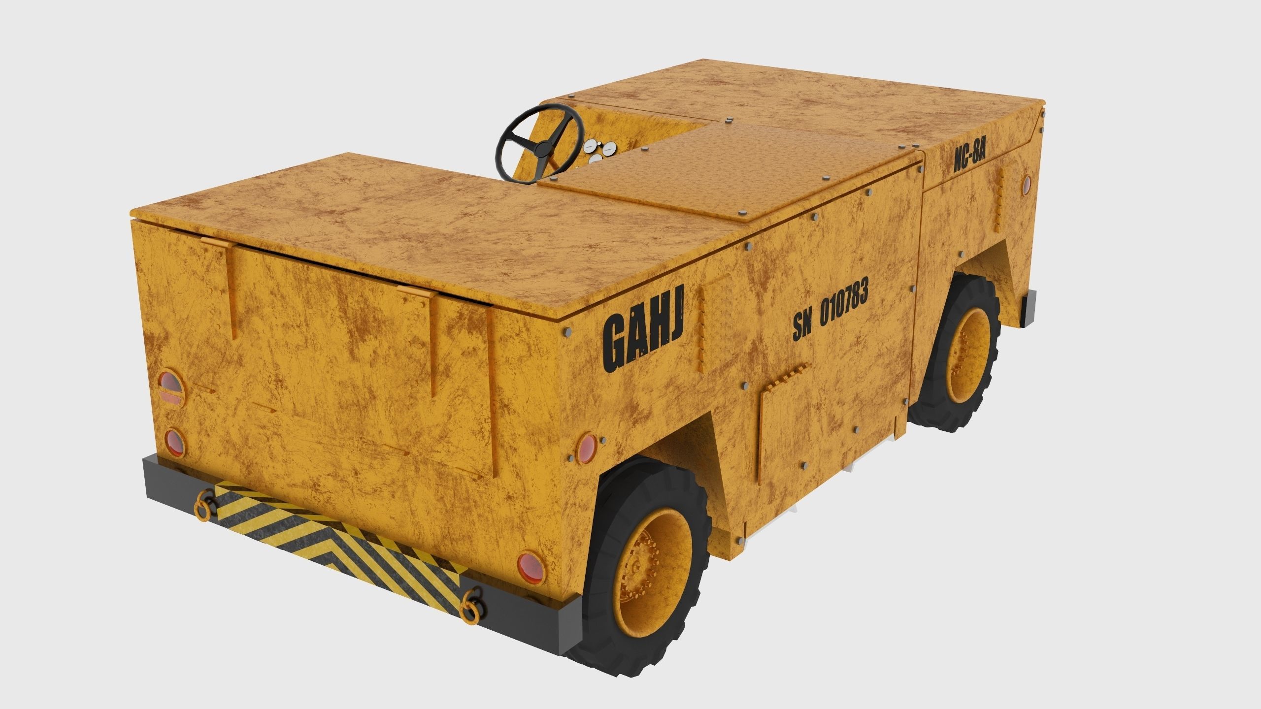 3D model US Navy Aircraft NC-8A Mobile Electric Power Plant Tractor VR ...