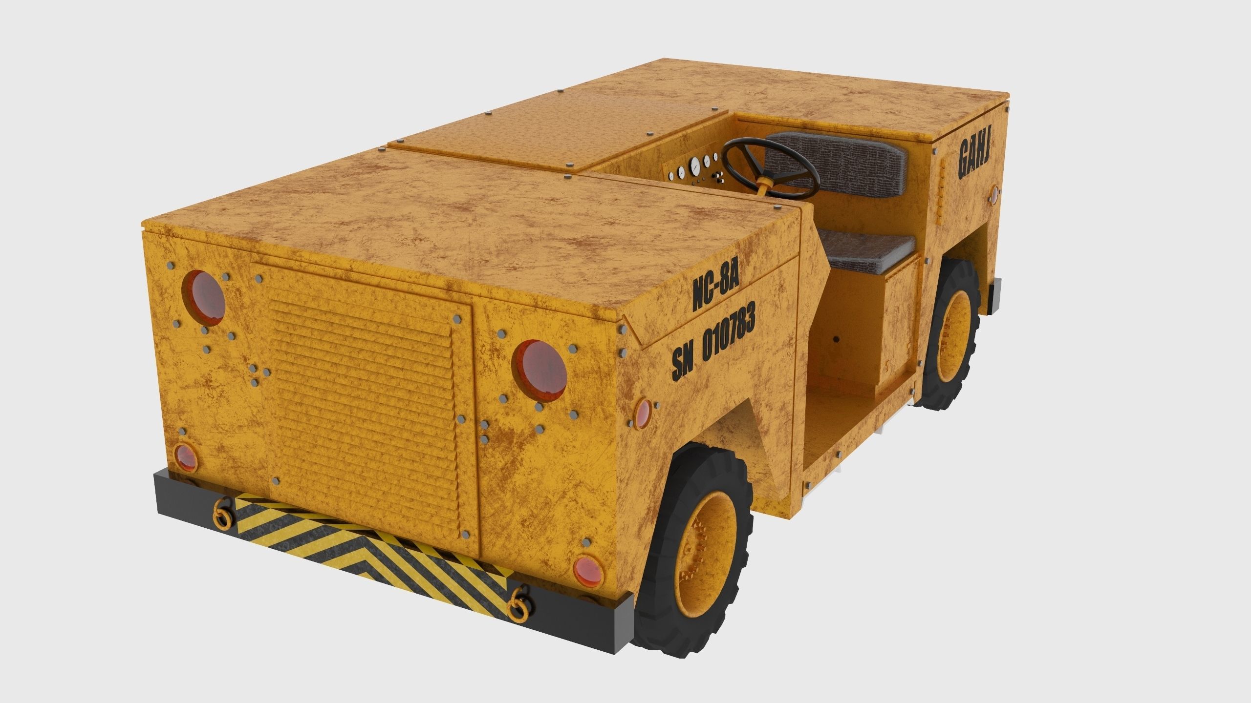 3D model US Navy Aircraft NC-8A Mobile Electric Power Plant Tractor VR ...