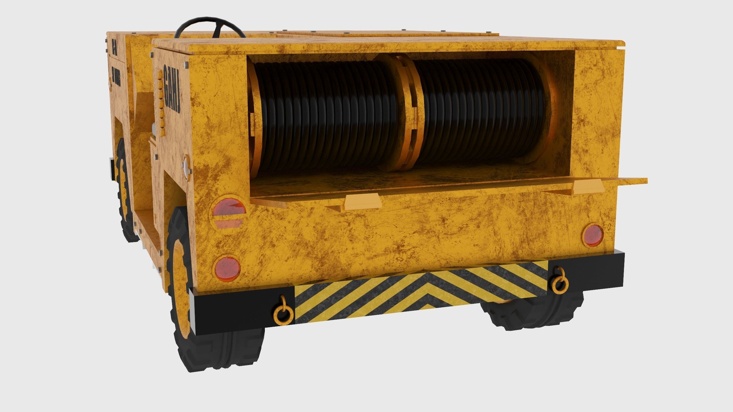 3D model US Navy Aircraft NC-8A Mobile Electric Power Plant Tractor VR ...