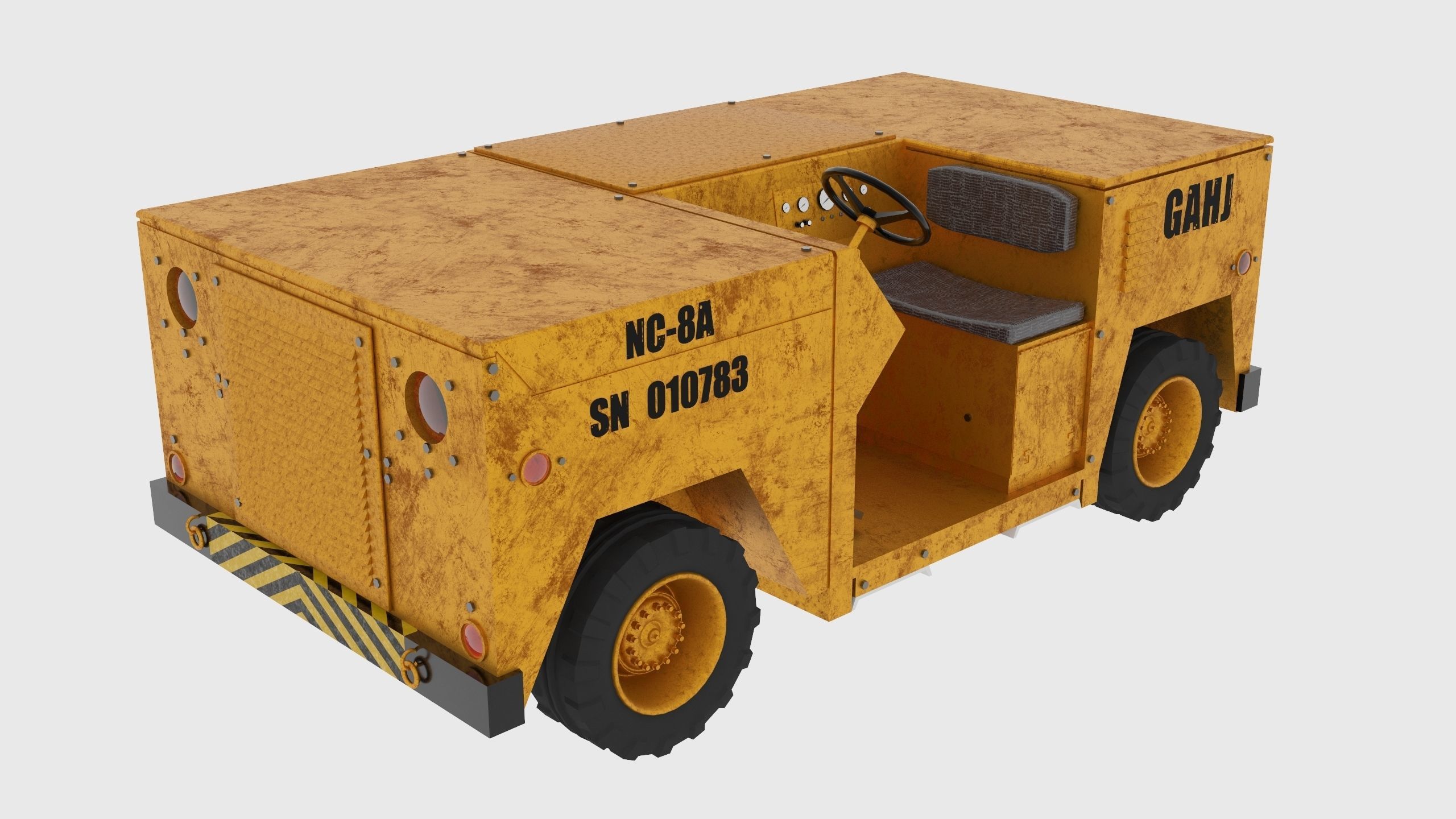 3D model US Navy Aircraft NC-8A Mobile Electric Power Plant Tractor VR ...