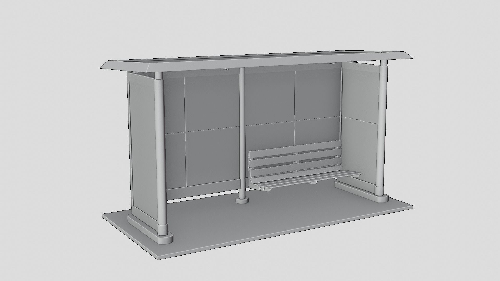 bus stop 3D model | CGTrader
