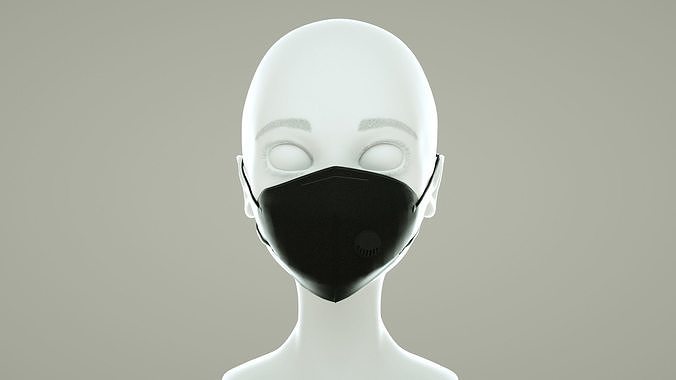 3D model N95 surgical-mask VR / AR / low-poly | CGTrader