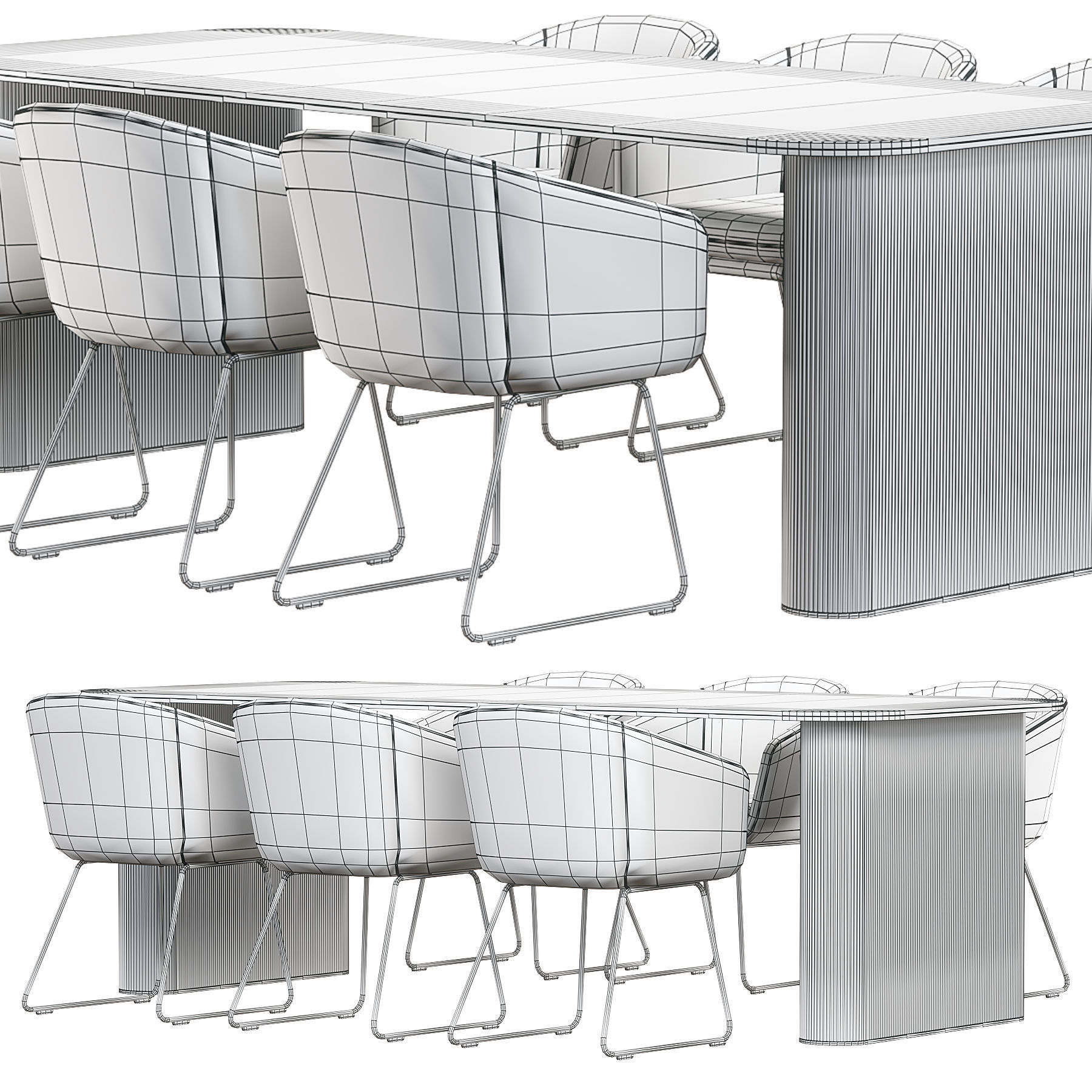 Upholstered armchair Juri Dining table 3D model | CGTrader