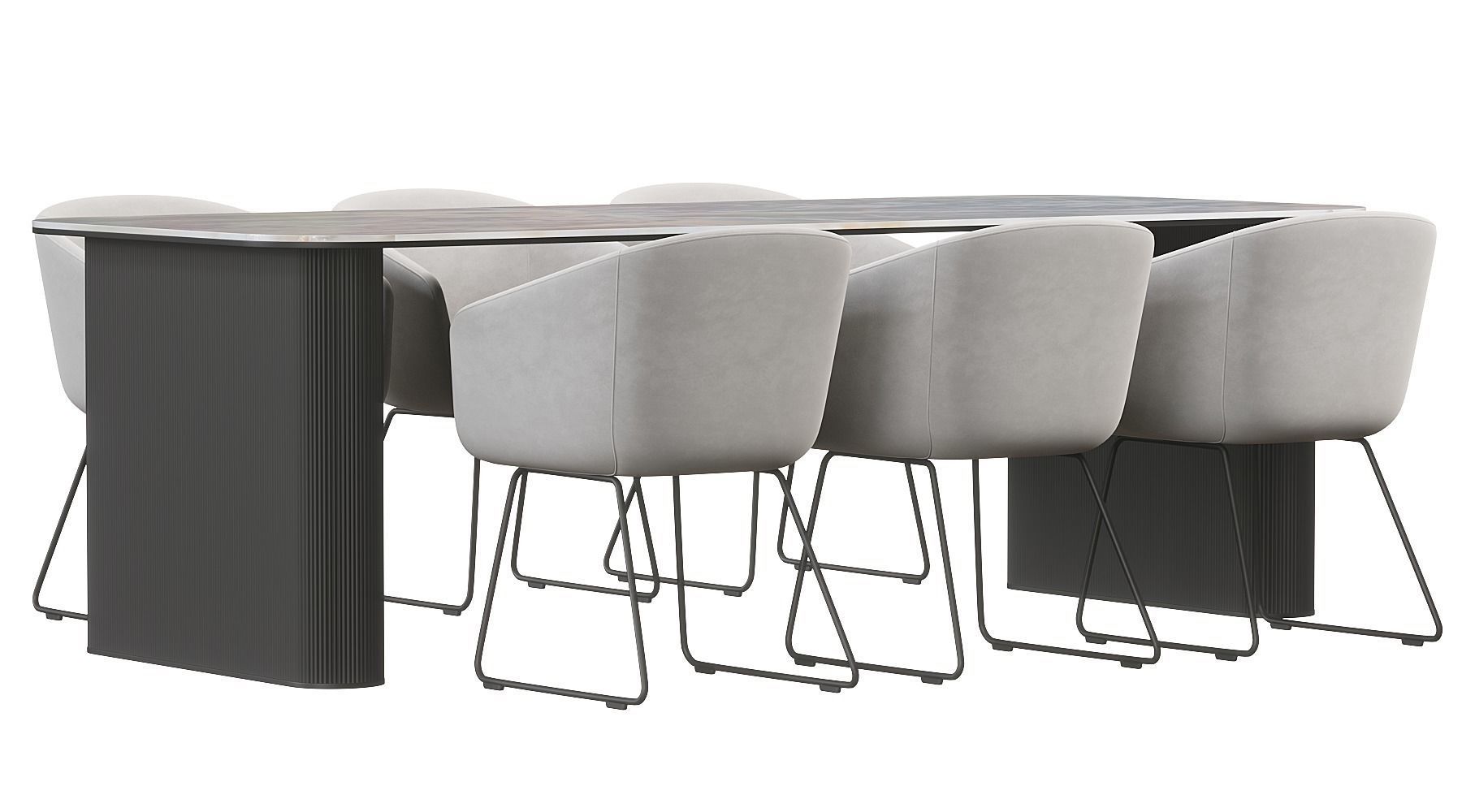 Upholstered armchair Juri Dining table 3D model | CGTrader
