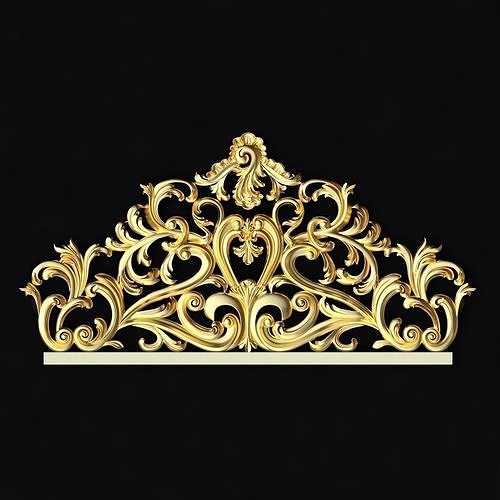 bed carved 3D model | CGTrader