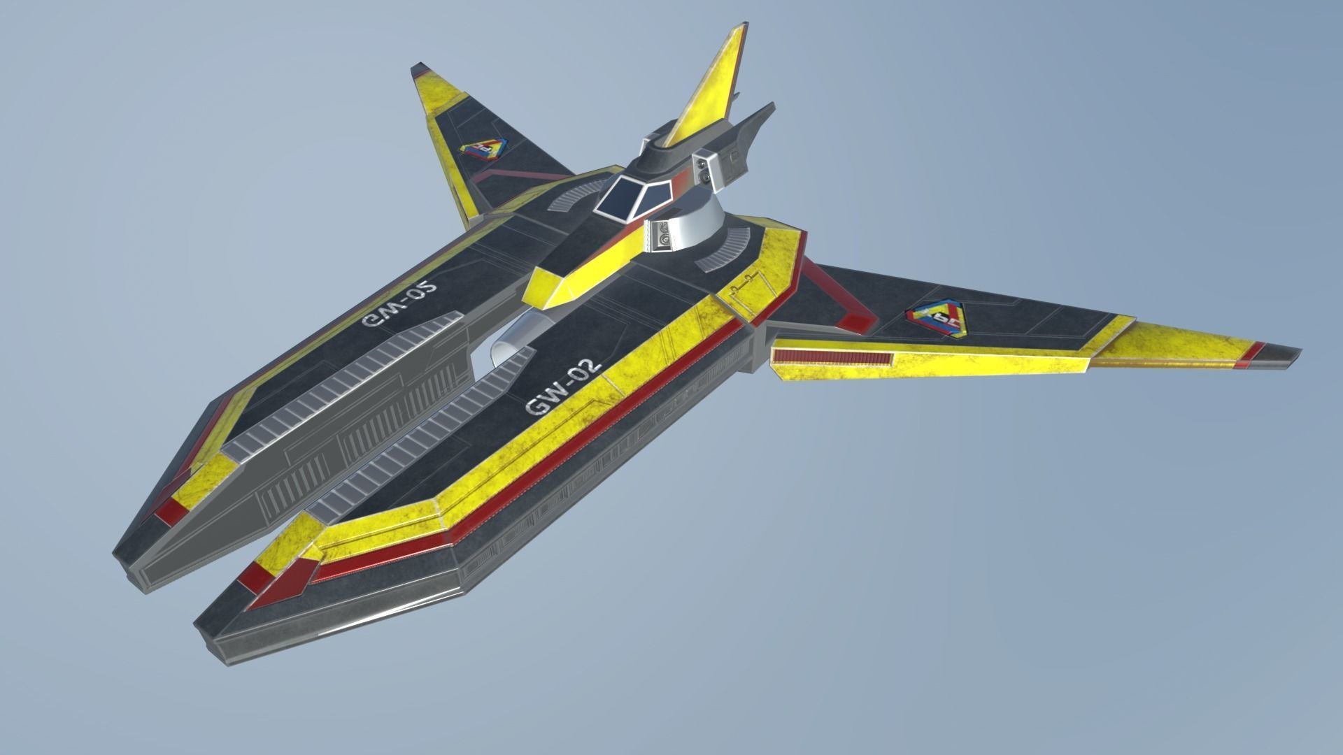 3D model GUTS WING 2 ultrman tiga plane aircraft Low-poly 3D model VR ...