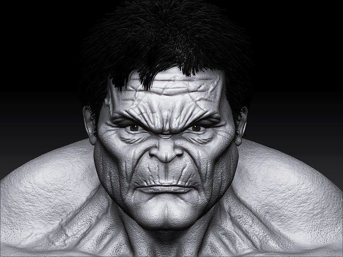 Hulk Face Outline