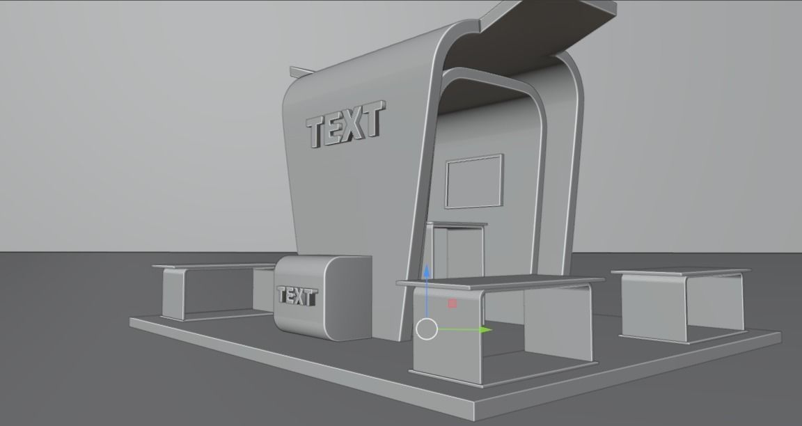 Modern Exhibition Booth 3D Model 3D model animated | CGTrader